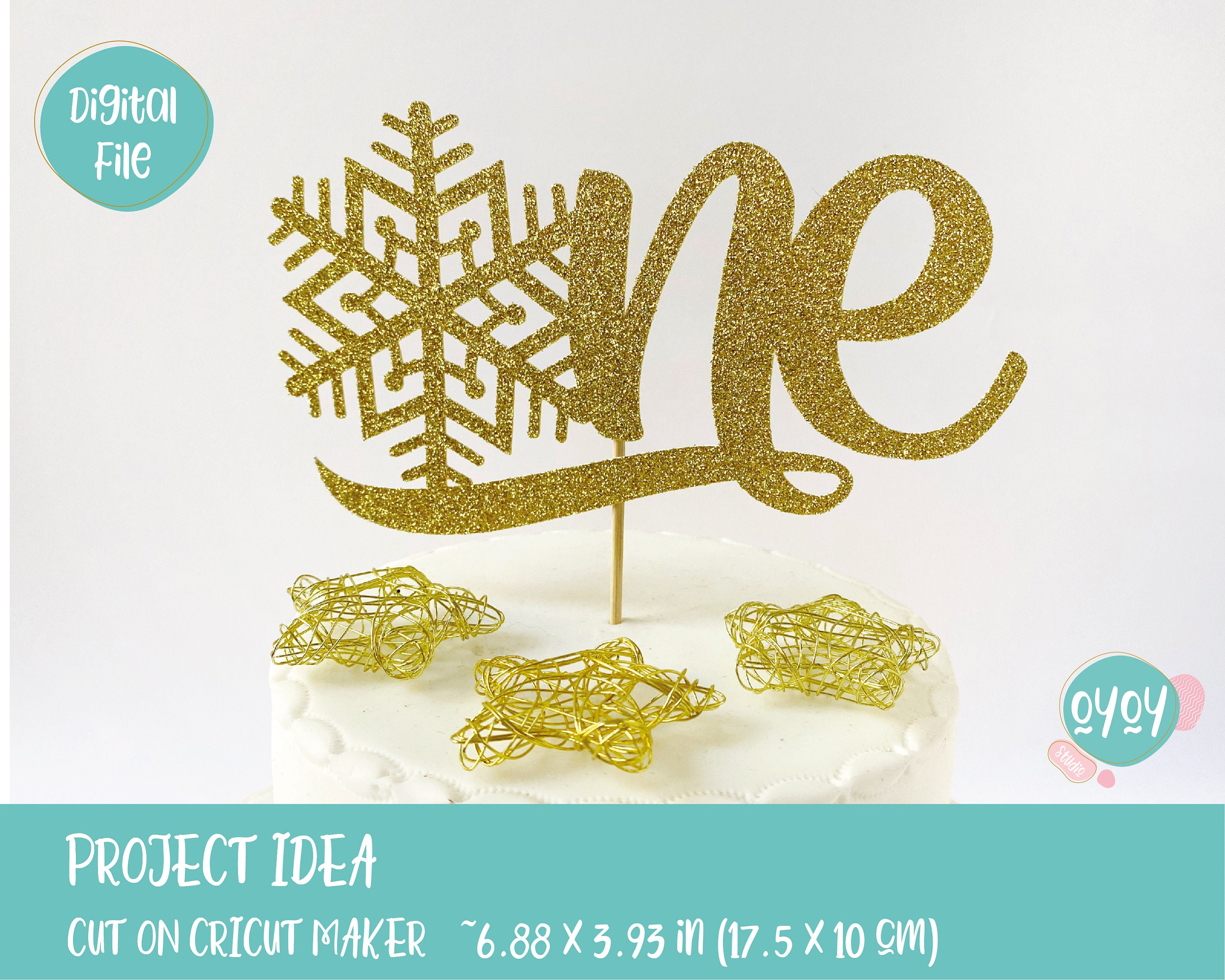 One Cake Topper With Snowflake Svg 1st Birthday Cake Topper - Etsy
