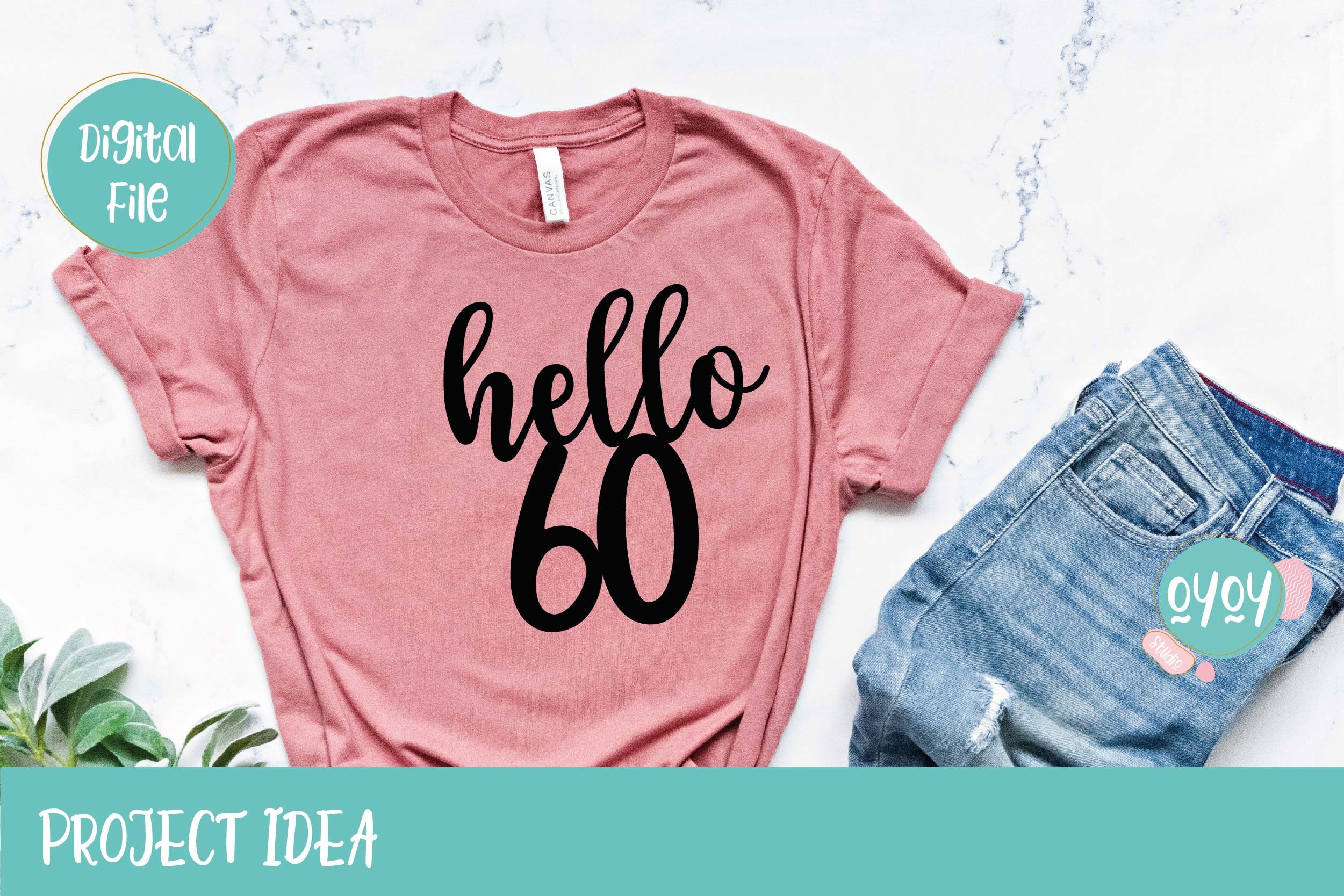 Hello 60 Svg, Hello 60 Cake Topper Svg, 60th Birthday Svg, 60 Years Old ...