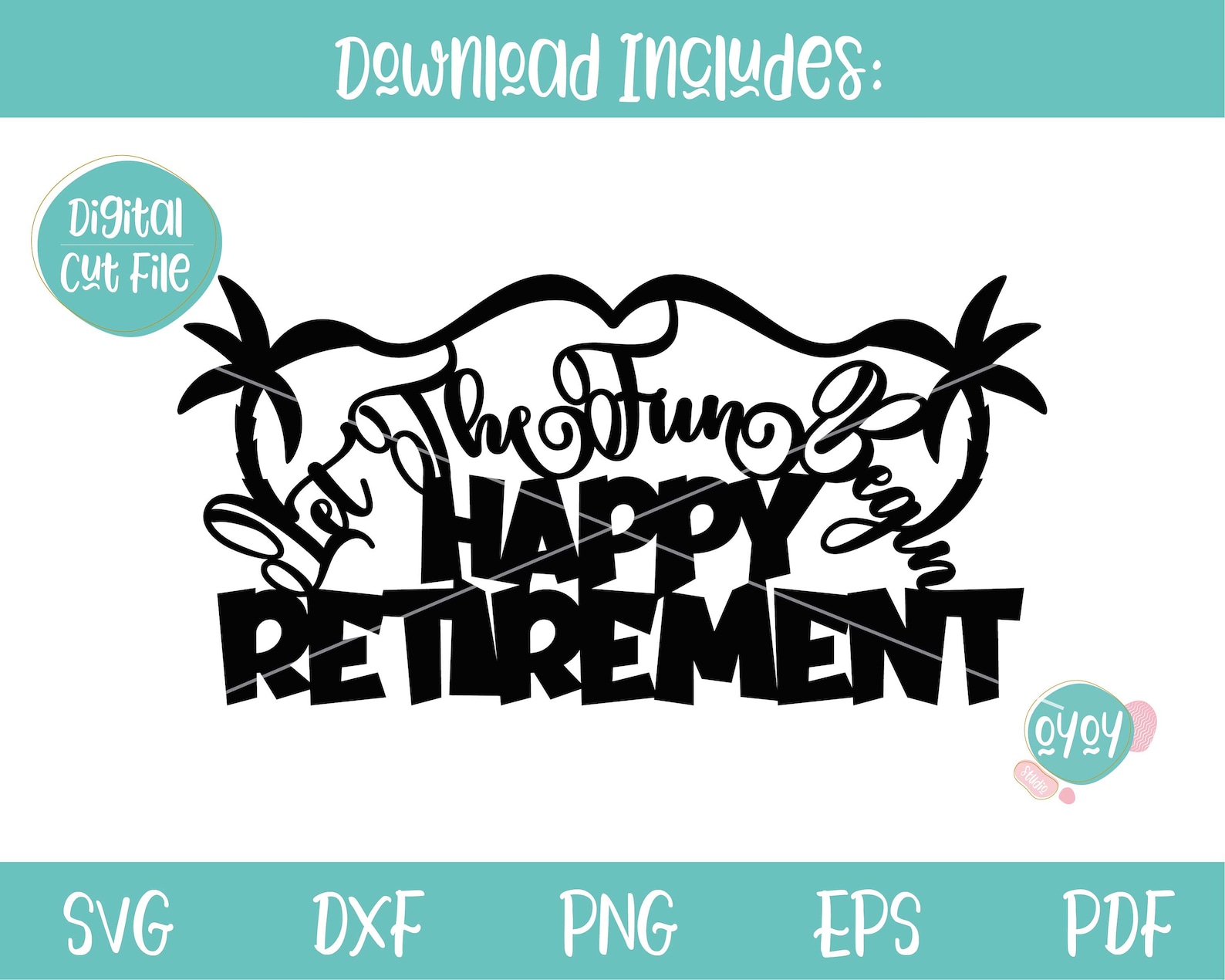 Happy Retirement Cake Topper Svg for Retirement Party Let the - Etsy
