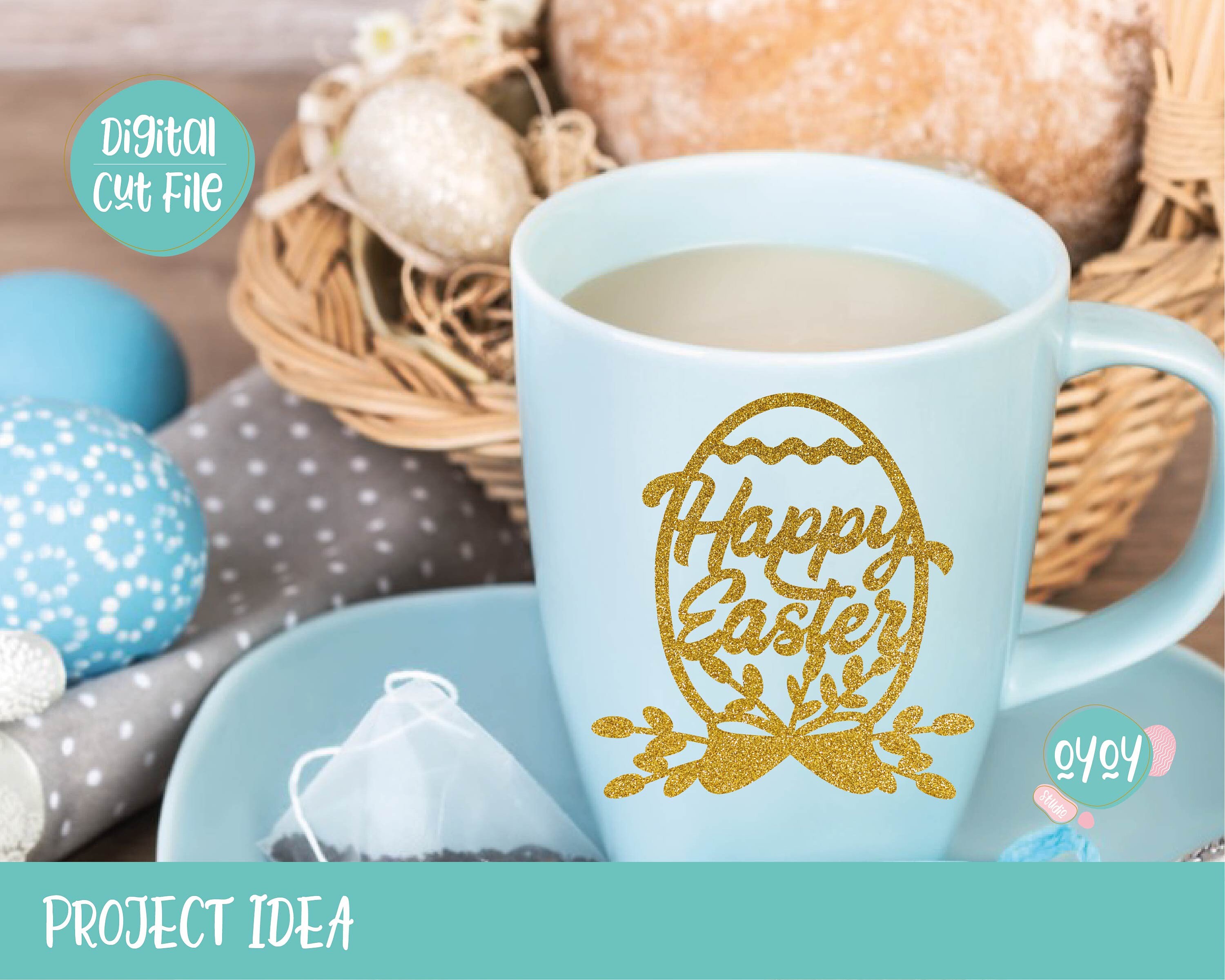 Happy Easter Cake Topper SVG Easter Egg SVG Easter Cake | Etsy