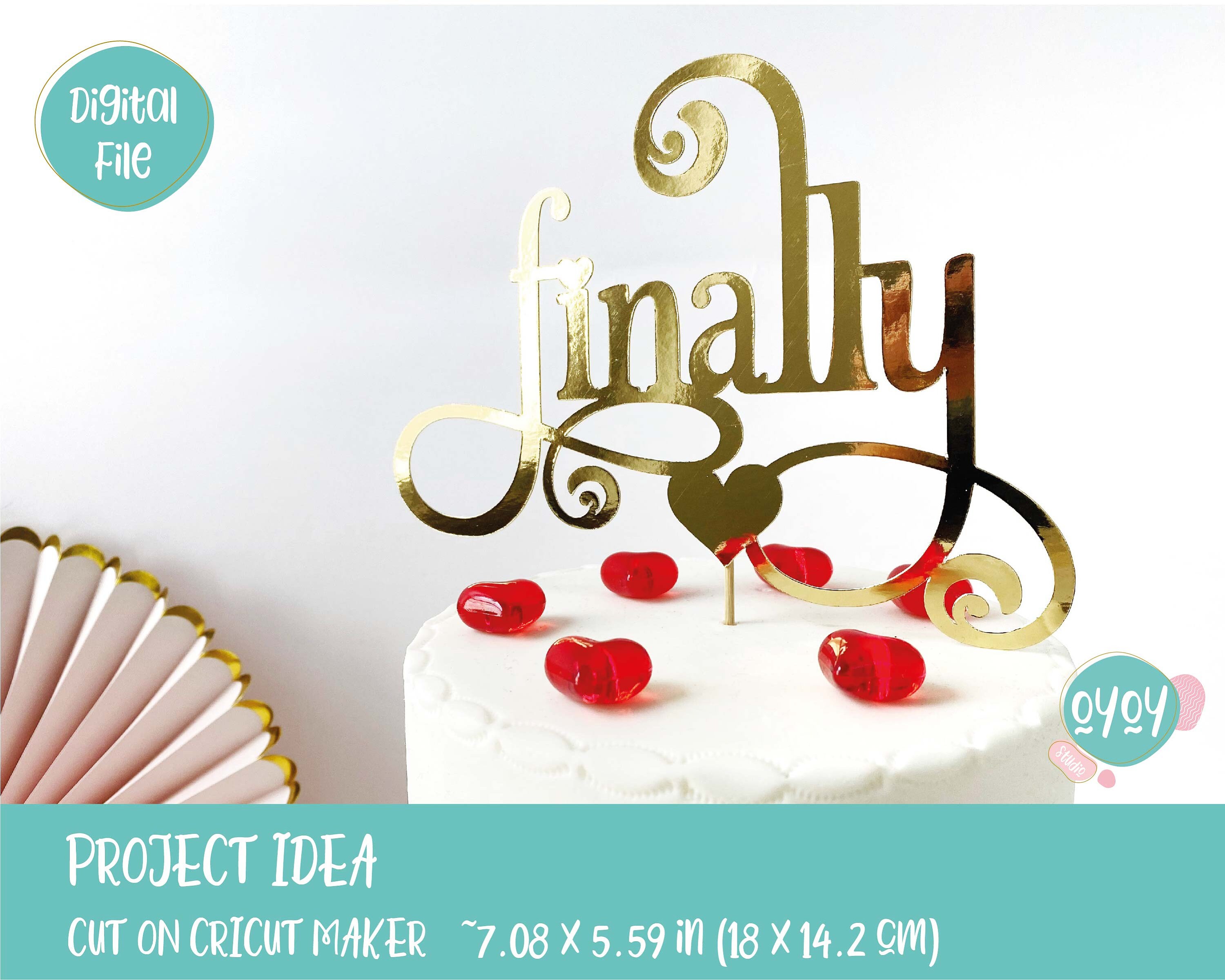 Finally SVG Wedding Cake Topper SVG Engagement Cake Topper - Etsy