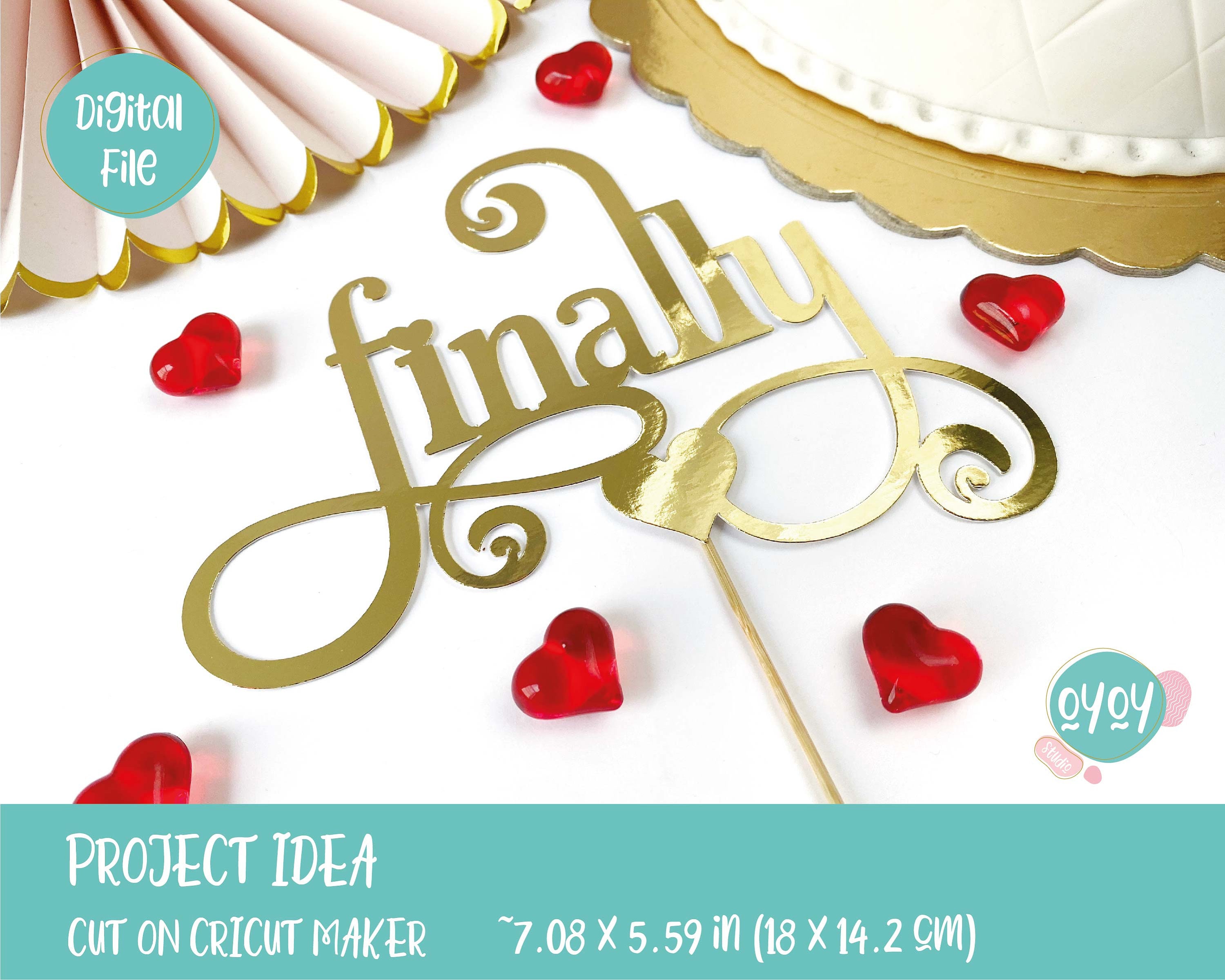 Finally SVG Wedding Cake Topper SVG Engagement Cake Topper - Etsy