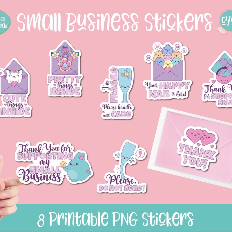 Cute Thank You Stickers - Etsy