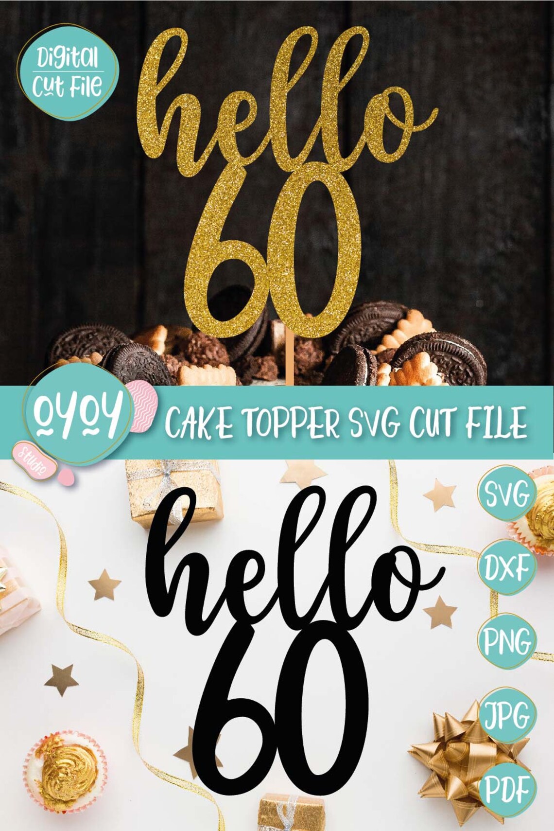 Hello 60 Svg Hello 60 Cake Topper Svg 60th Birthday Svg 60 - Etsy Canada