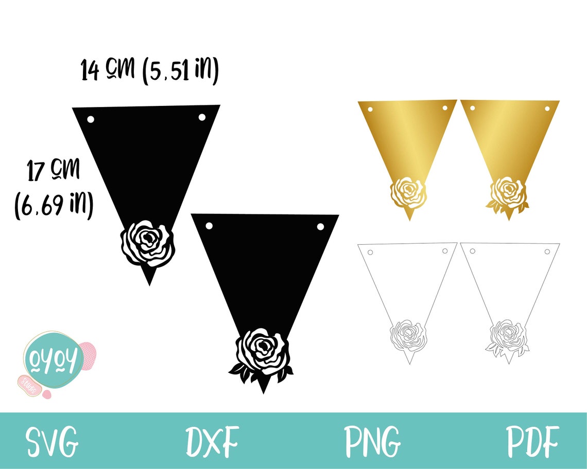 Bunting Banner SVG Birthday Banner Svg for Girl Floral - Etsy