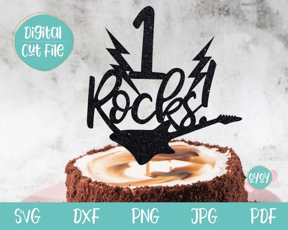 Rock Star Birthday Cake Toppers