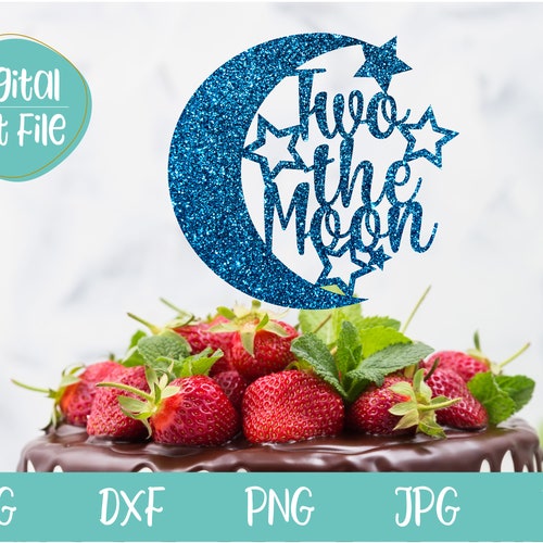 Two the Moon SVG Moon SVG Cut File 2nd Birthday Svg Boho - Etsy