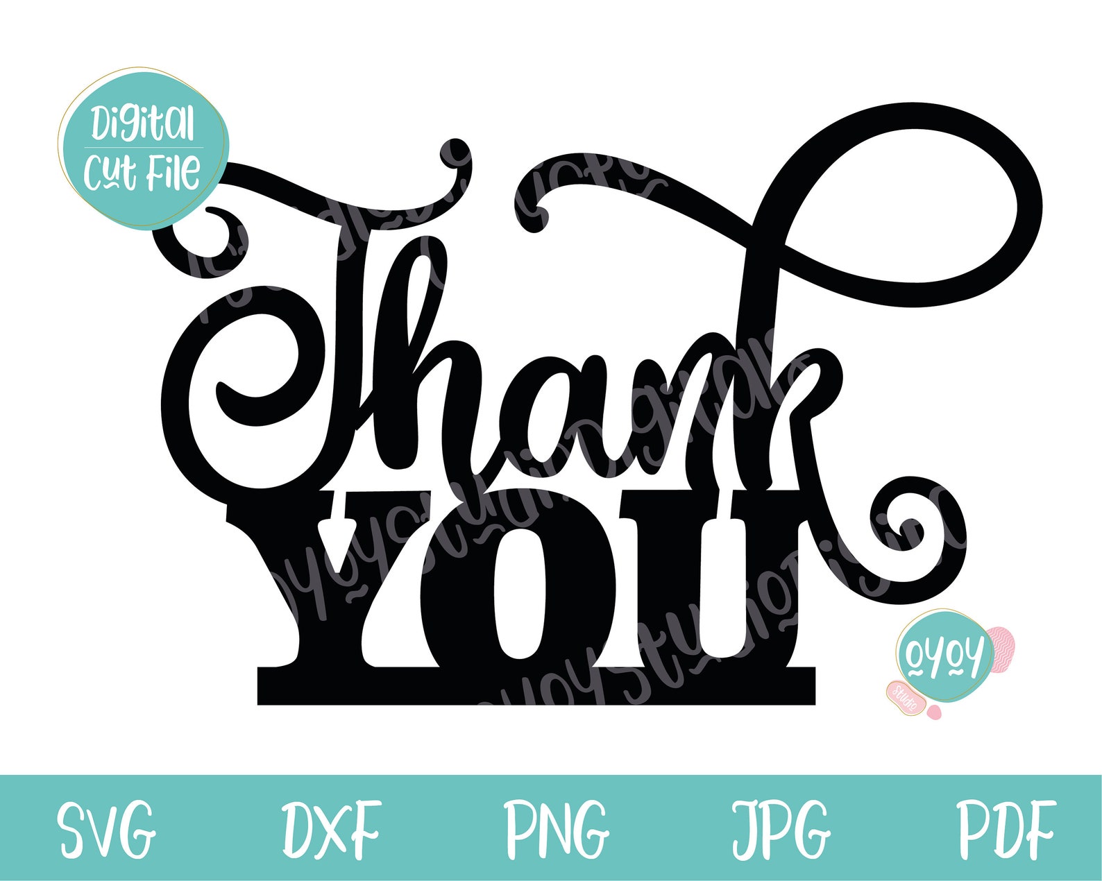 Thank You Cake Topper SVG Thank You Sign SVG File for Cricut - Etsy Canada