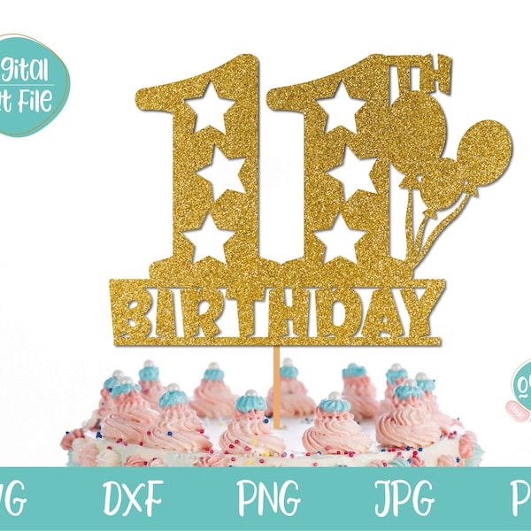11th Birthday Cake Topper - Etsy