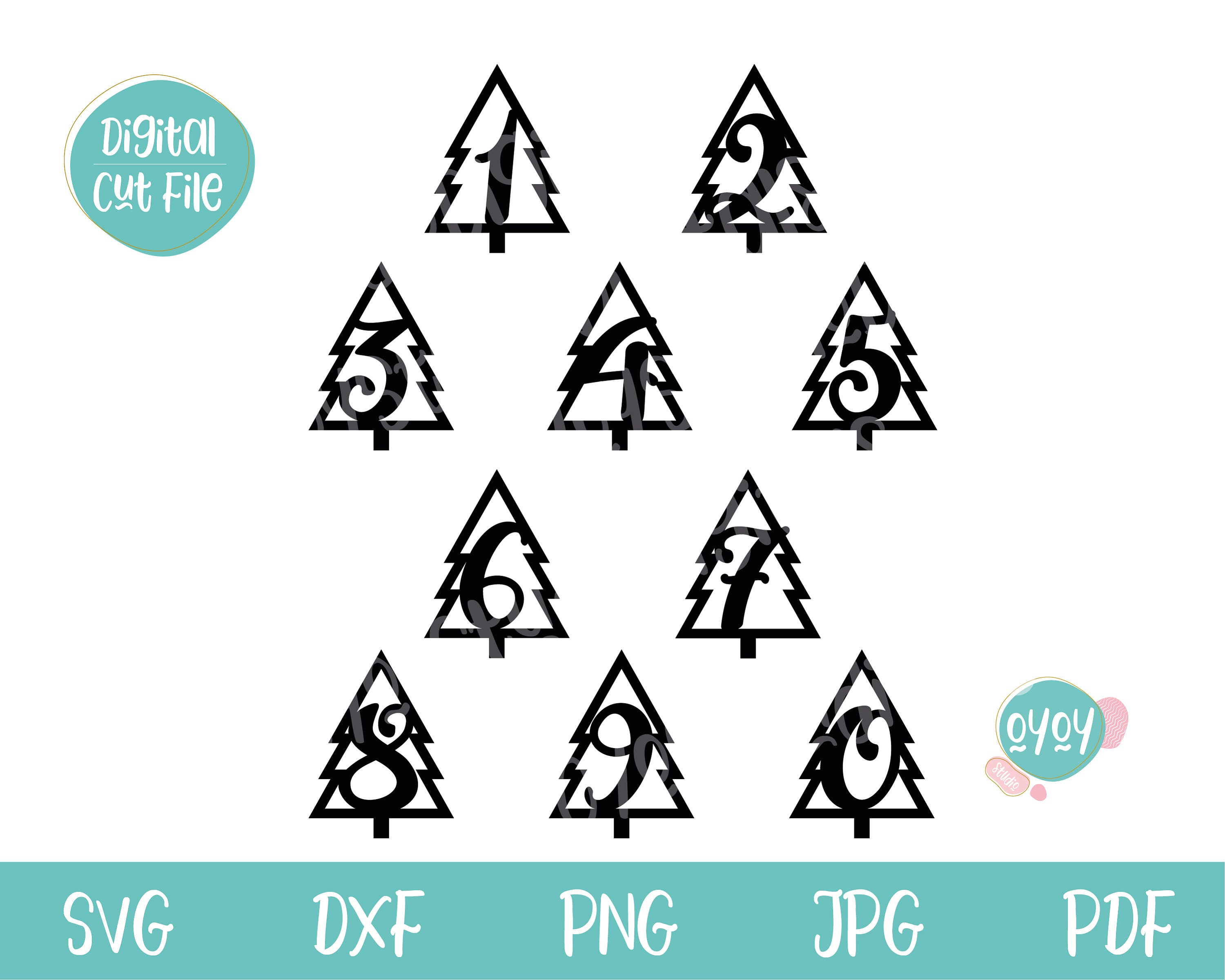 Numbers Cake Toppers SVG Cake Topper SVG Woodland SVG for - Etsy