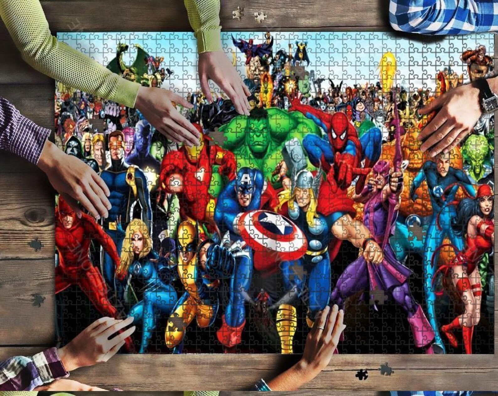 Marvel Comic Heroes Mock Jigsaw Puzzle Kid Toys 500 1000 | Etsy