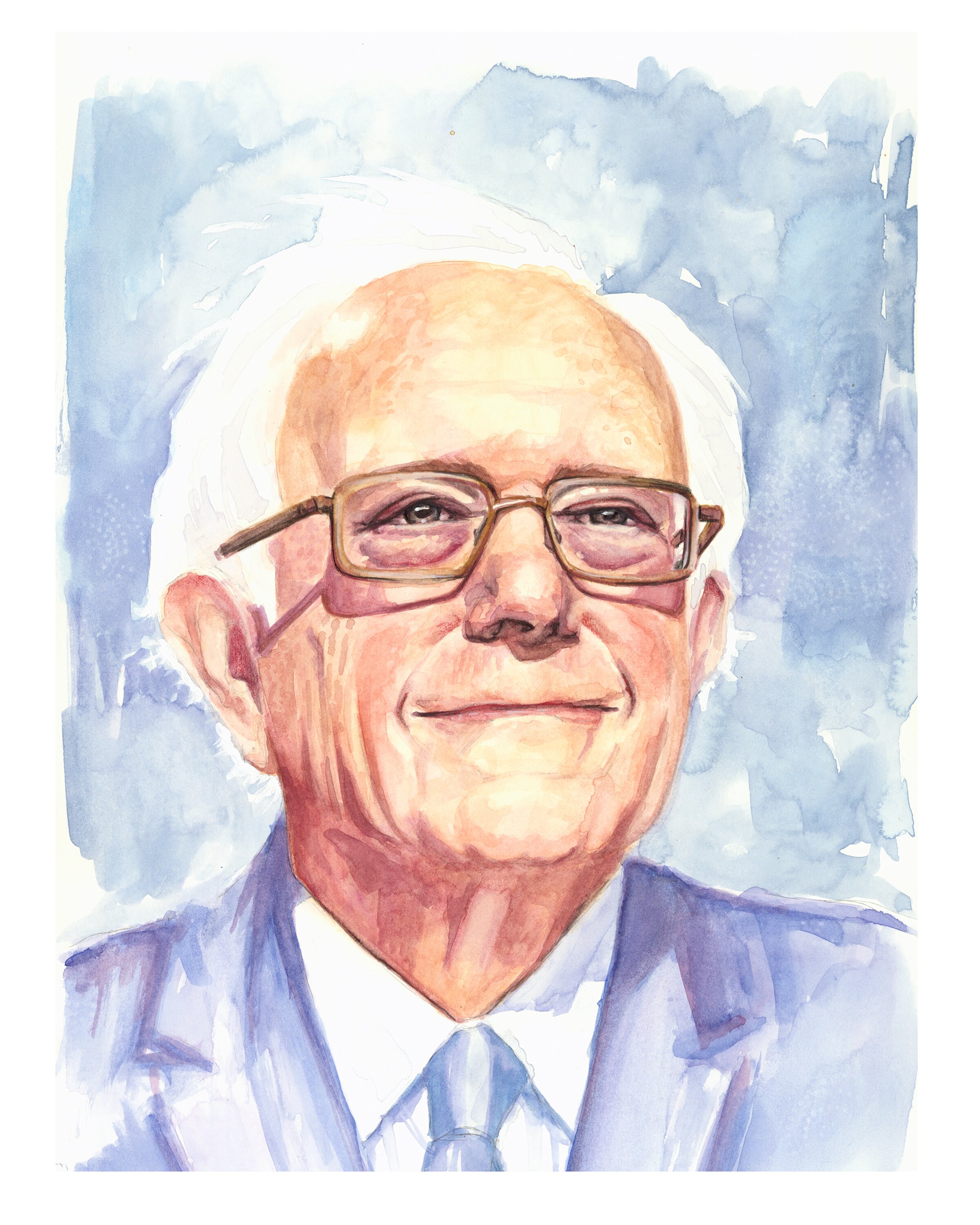 Bernie Sanders Watercolor Portrait - Etsy UK