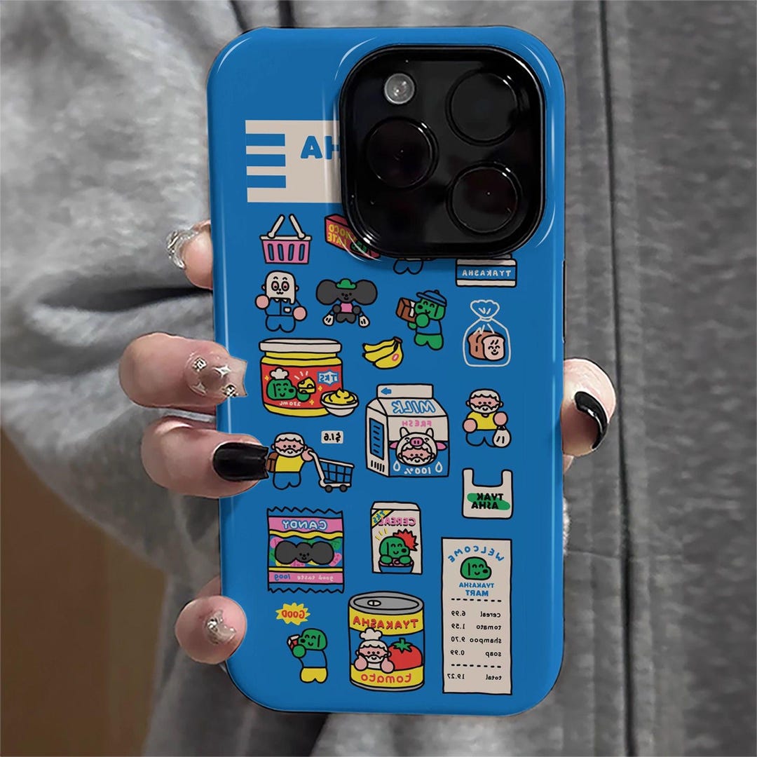 Blue Convenience Store Phone Cases,trendy iPhone Cover Fit for 16,15 ...