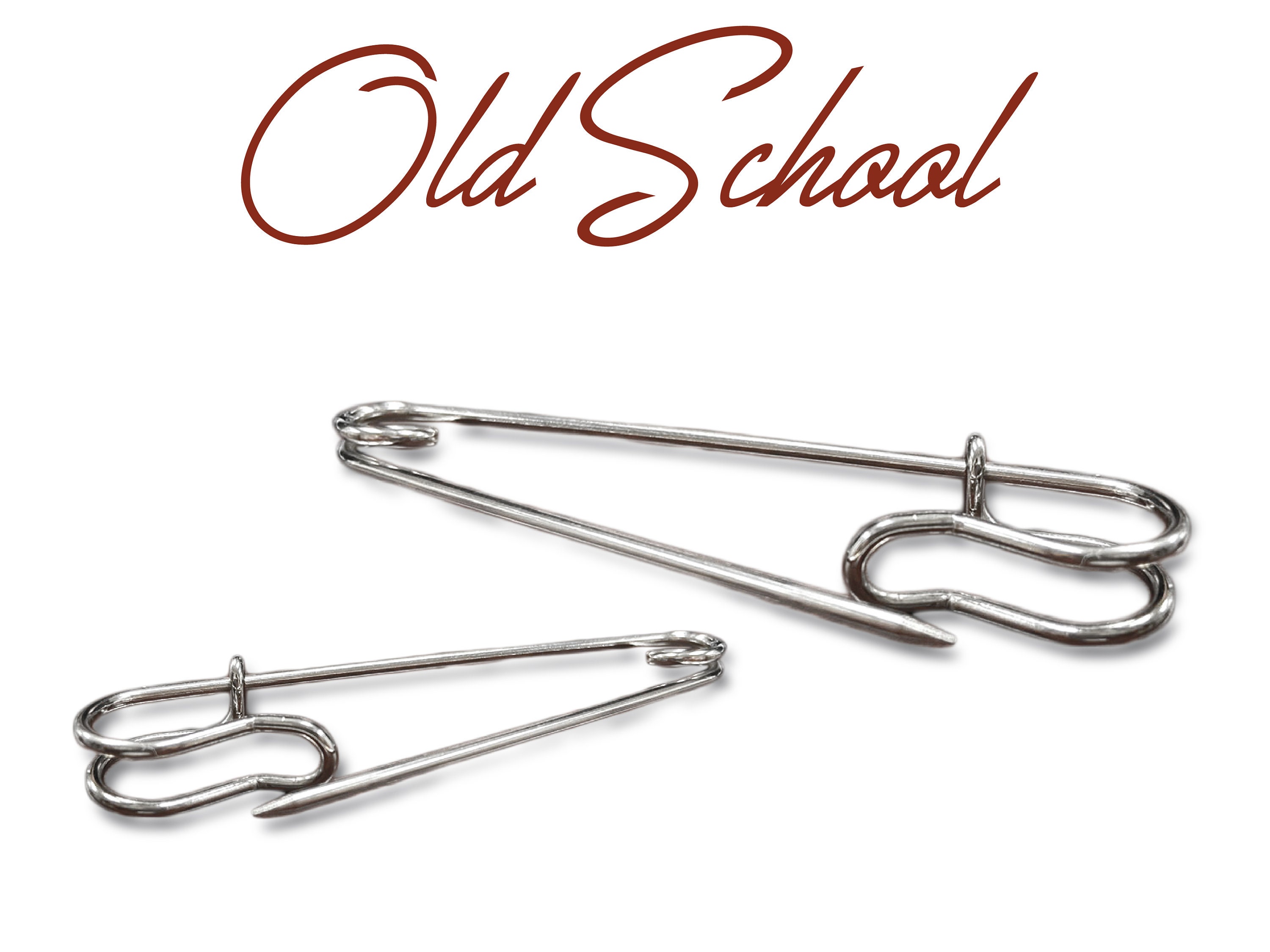Rhinestone Safety Pin, Jumbo Safety Pins 2”/3