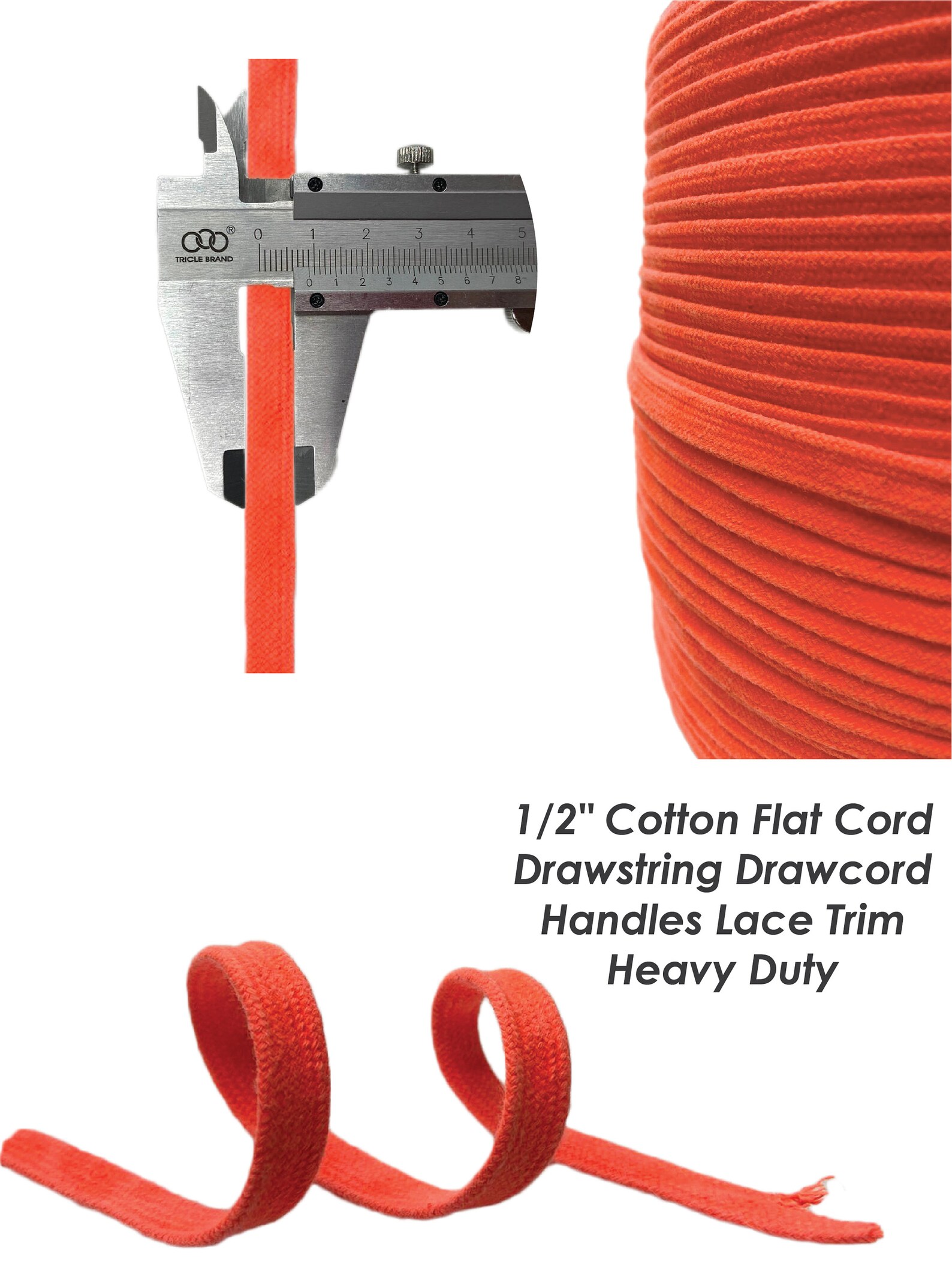 1/2 Cotton Flat Cord Drawstring Drawcord Handles Lace | Etsy