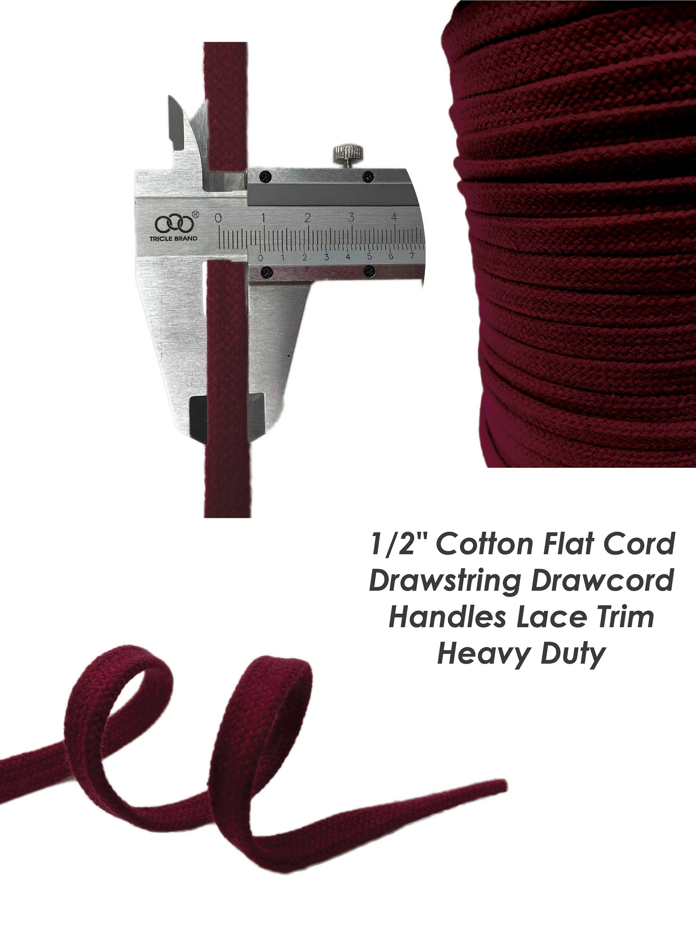 3/8 Cotton Flat Cord Drawstring Drawcord Handles Lace - Etsy UK