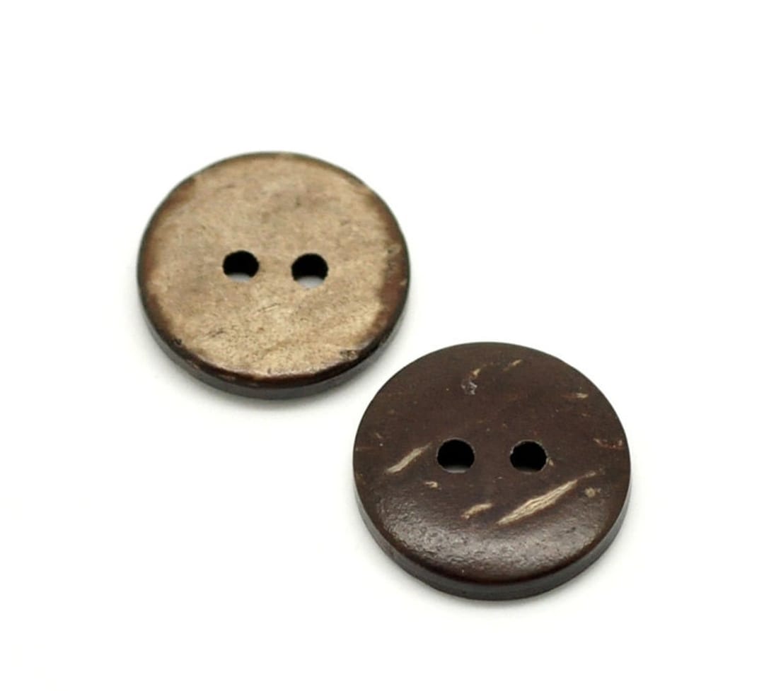 50 PCS Vintage Wooden Brown Buttons Coconut Shell Buttons - Etsy