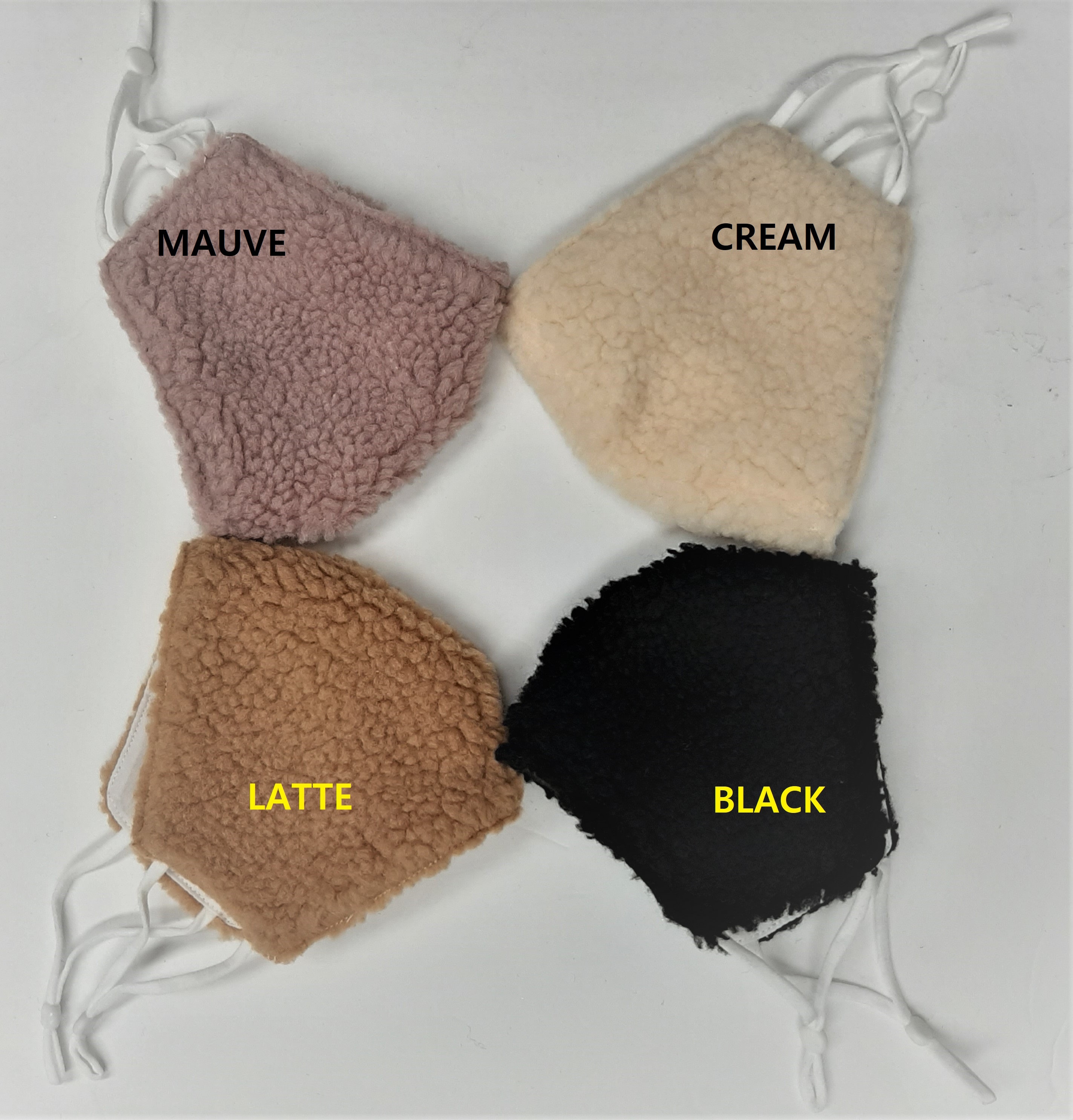 Teddy Bear Faux Fur Sherpa Mask Faux Shearling Mask Faux Fur Sherpa ...