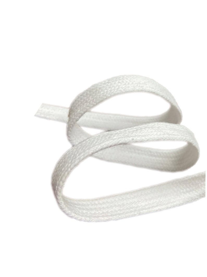 1/2" Cotton Flat Cord Drawstring Drawcord Handles Lace Trim Heavy Duty ...