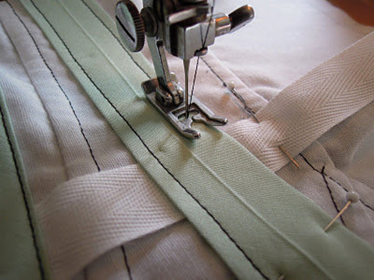 Bias covered boning 1/4 white sewable boning for | Etsy