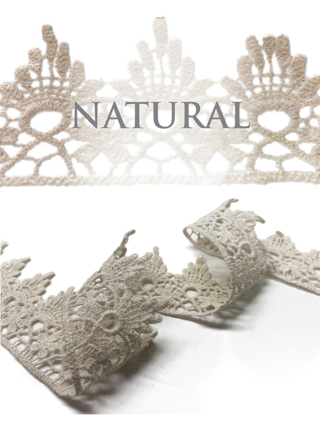 100% COTTON. Lace Trim, Crochet Lace Trim, Lace Trim, Ivory Cotton Lace ...
