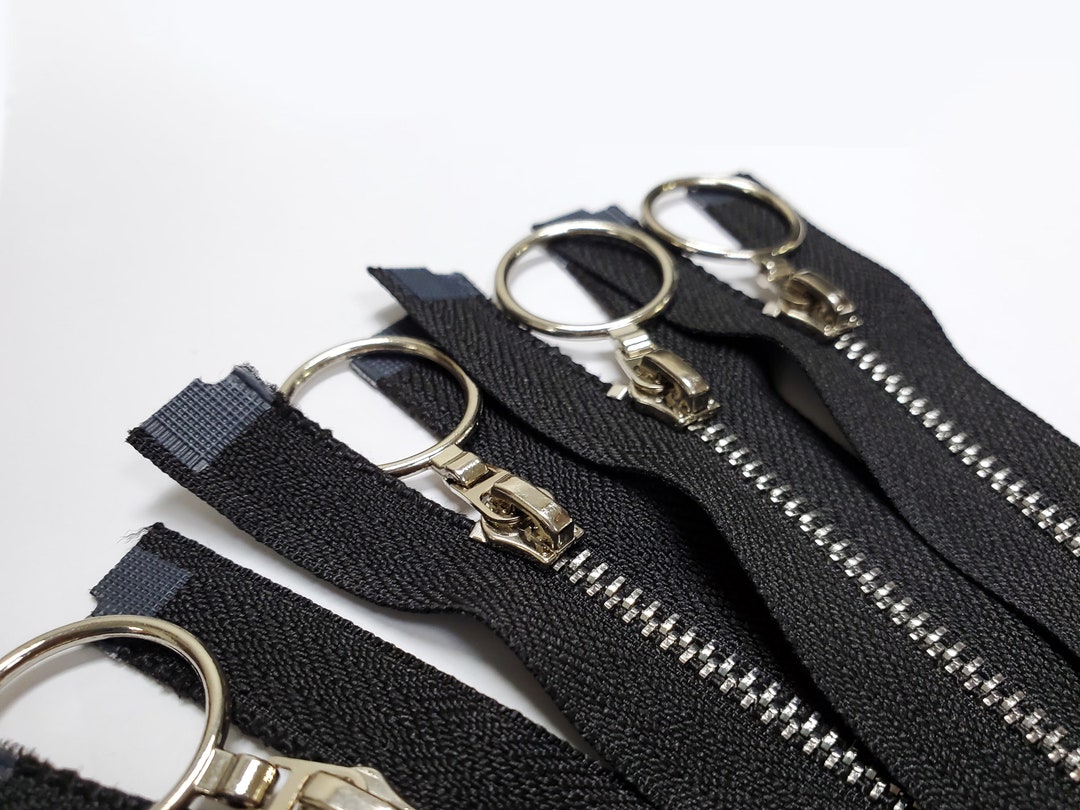 Black Metal Open End / Close End Zippers / Set of 3 / 3 Sizes / FREE ...