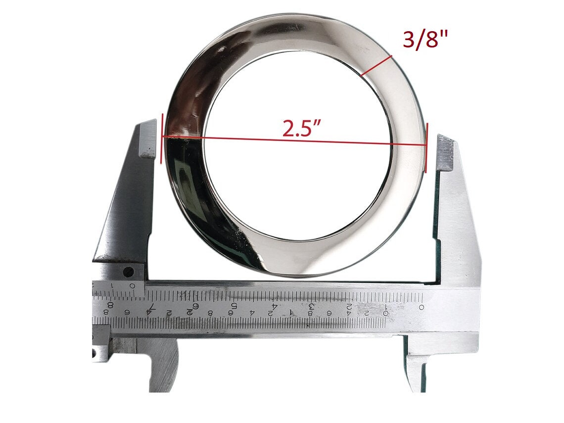 2.5 Inch Flat Cast O Rings Super Shiny Nickel Finish 6 Pack - Etsy