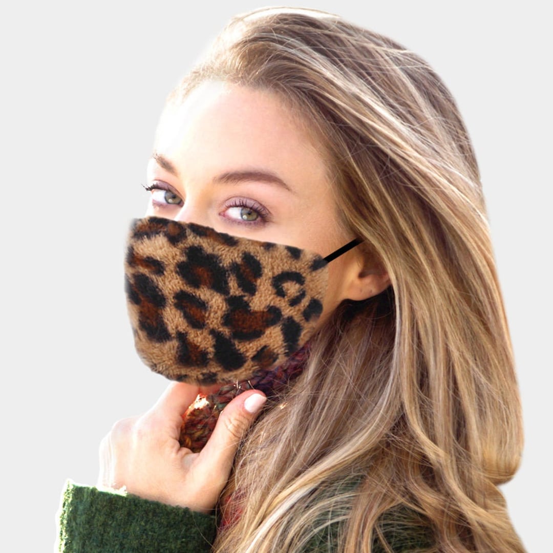 Holiday, Christmas, Winter Masks, Faux Fur Warm Face Mask for Winter ...