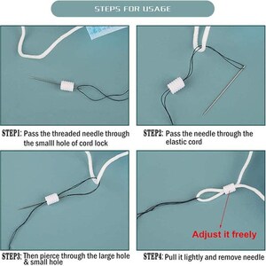 Plastic Cord Locks Spring Toggle Stopper Double Hole Cord Locks for ...