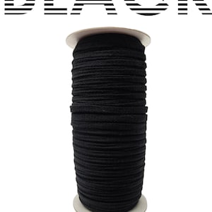 Beyond Trim 3/8" Cotton Black / White Flat Draw String Draw Cord Trim ...
