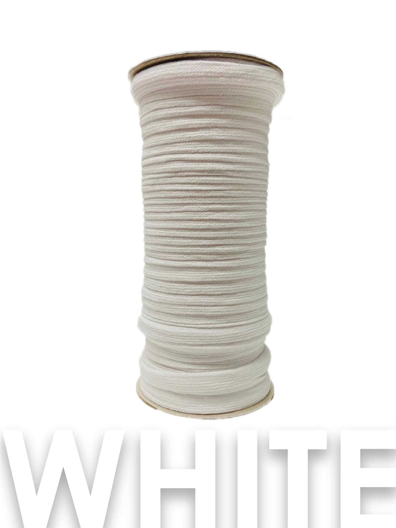 1/2" Cotton Flat Cord Drawstring Drawcord Handles Lace Trim Heavy Duty ...