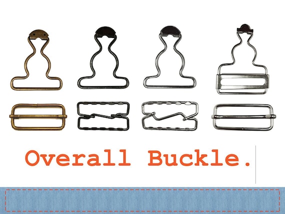Dungaree Buckles With Overall Slider // Center Bar Moving - Etsy