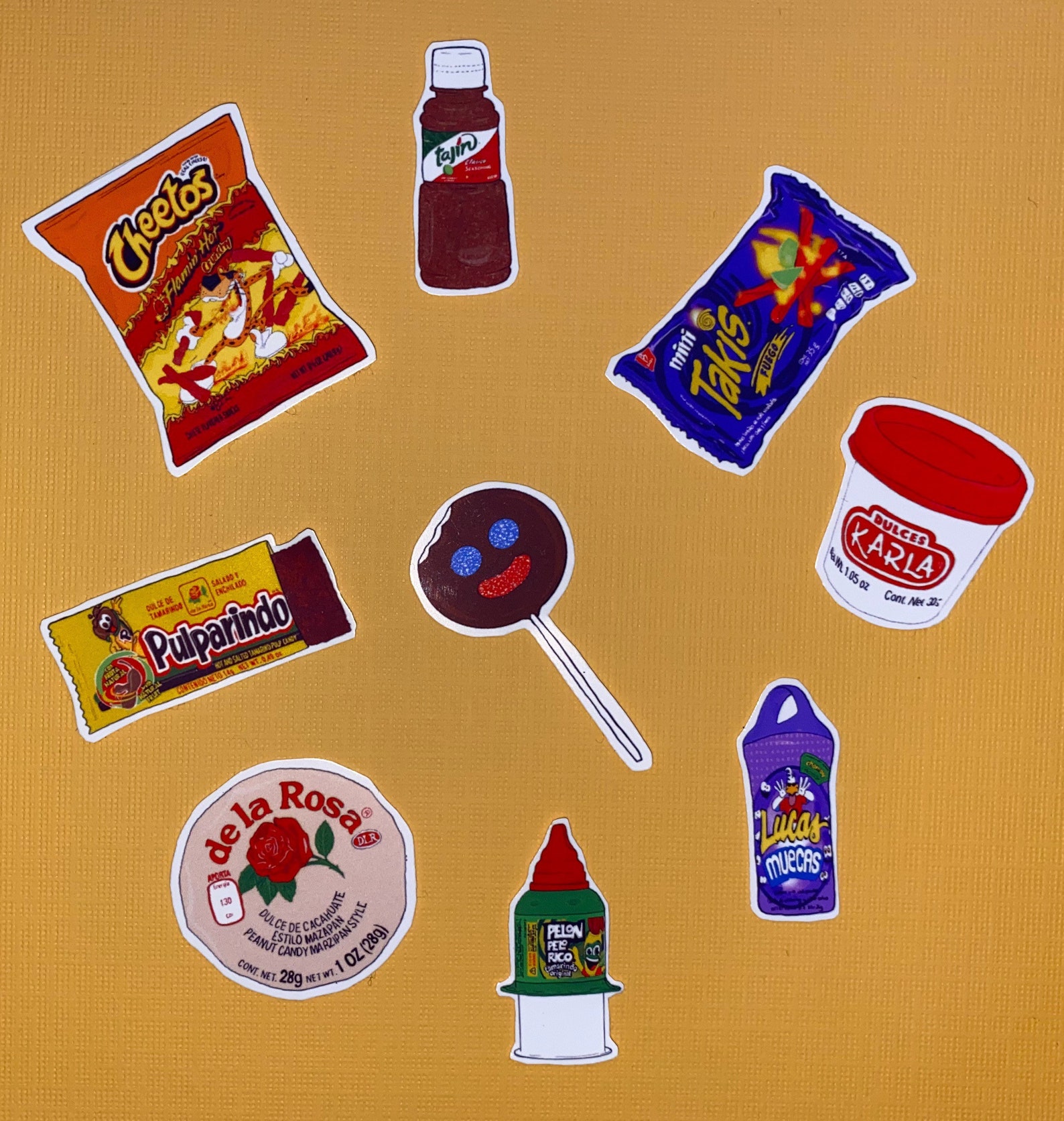 Dulces Mexicanos sticker set of 9 | Etsy