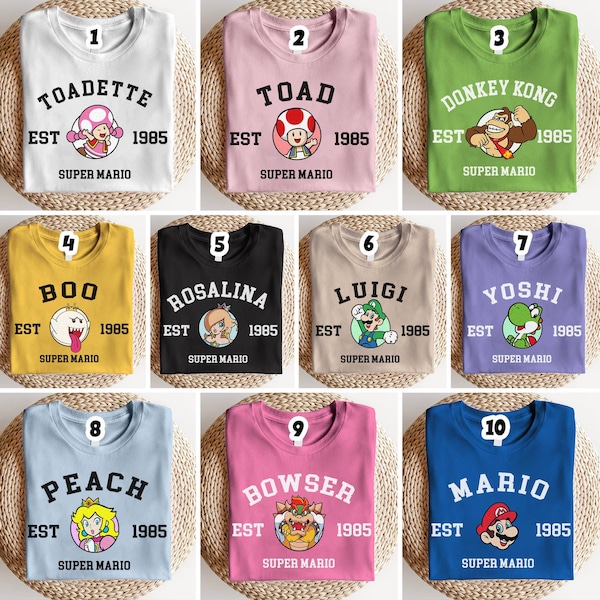 Mario Characters Shirts - Etsy