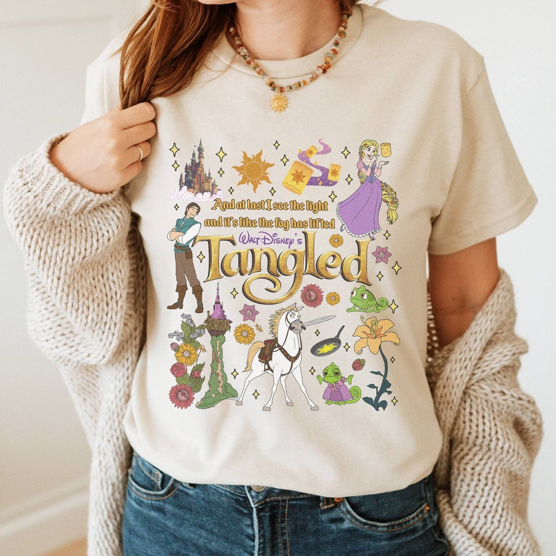 Vintage Rapunzel Tangled Shirt, Floral Rapunzel Shirt, WDW Disneyland ...