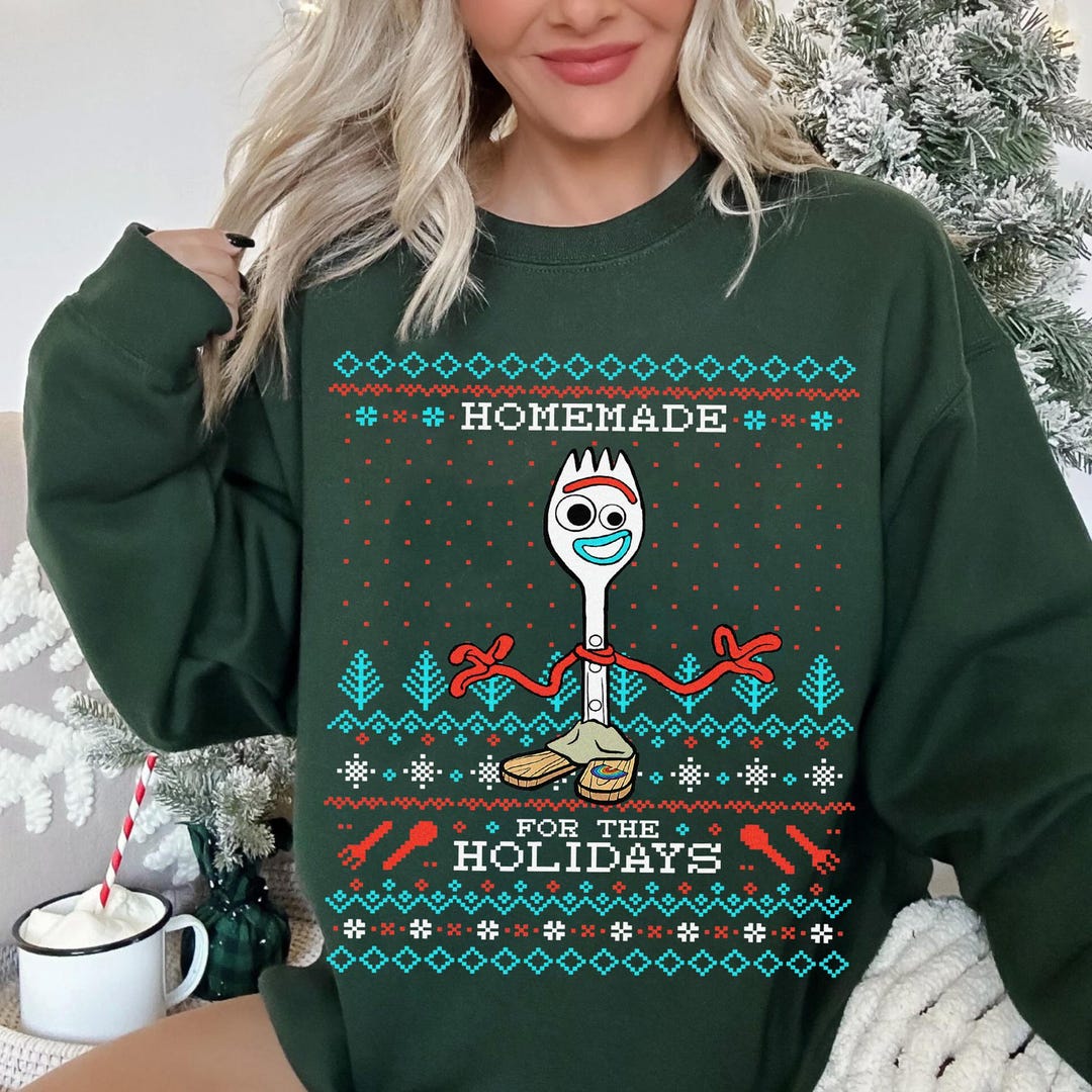 Disneyland Pixar Toy Story Forky Holiday Sweater Shirt, Homemade for ...