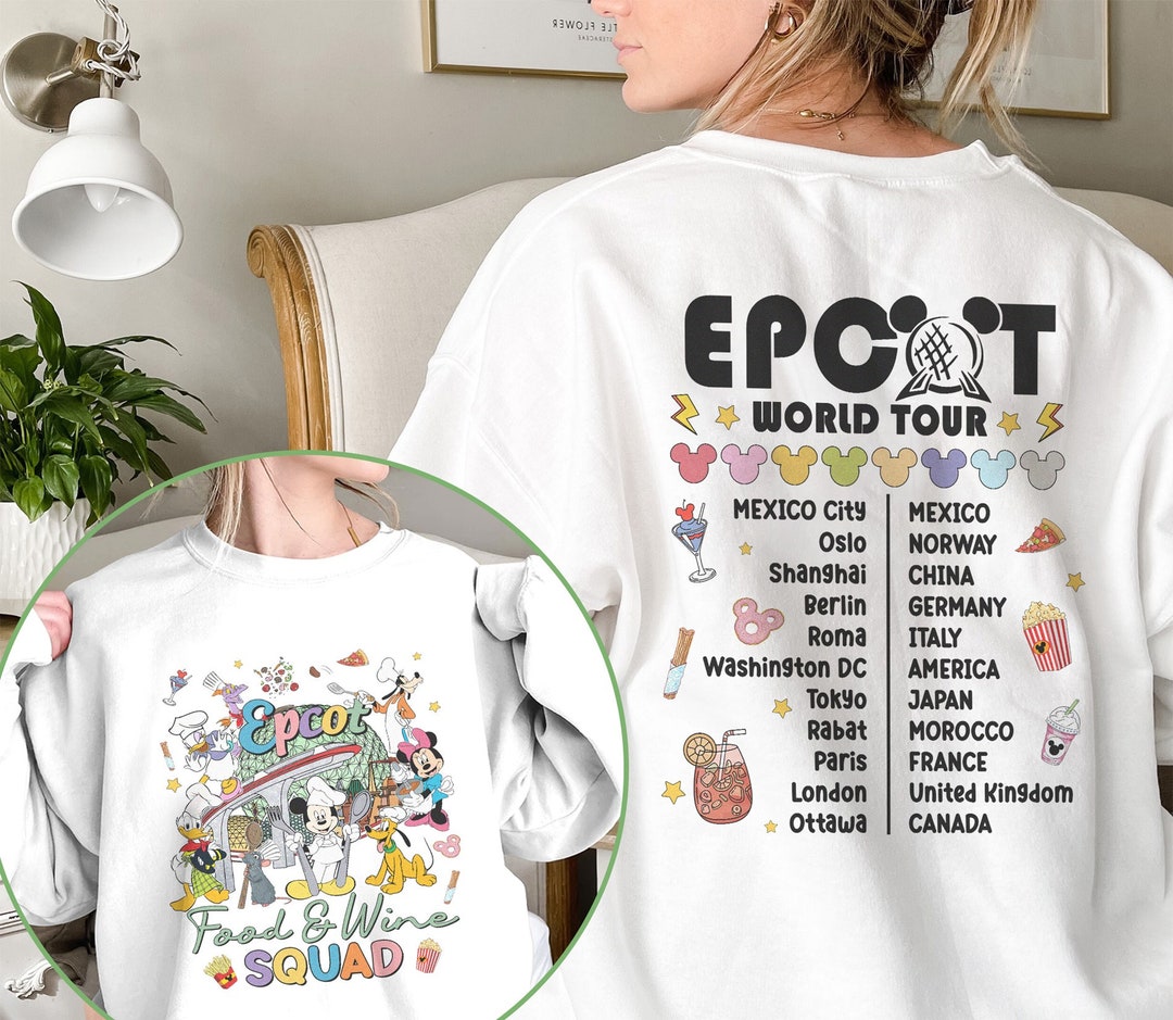 Disneyland Drinking Around the World Shirt, Epcot World Food and Wine ...