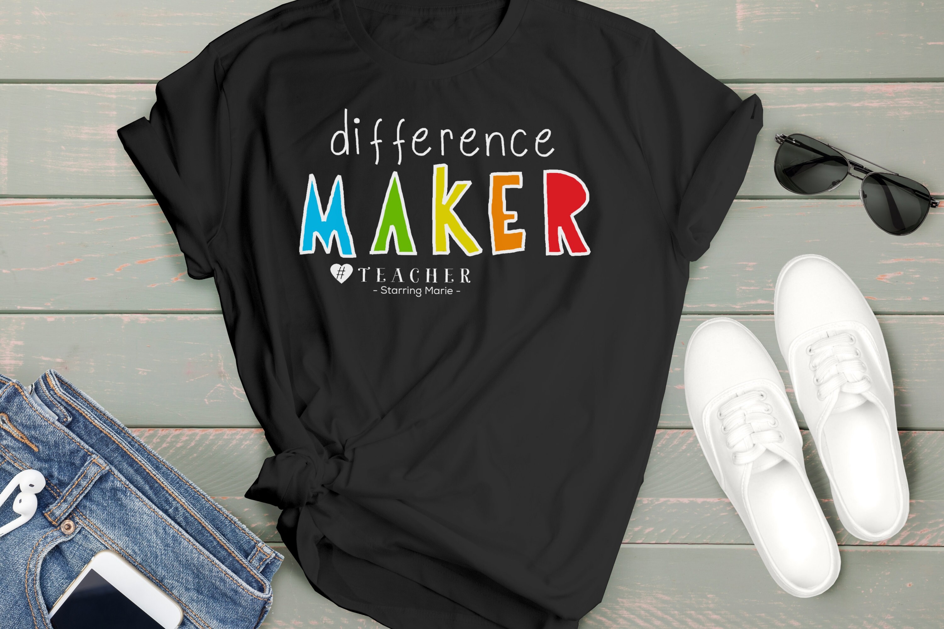 Difference Maker Teacher T-shirt, Teacher Shirt, Teacher T-shirt Gift ...