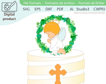 Silhouette Angel Cake Topper - Etsy