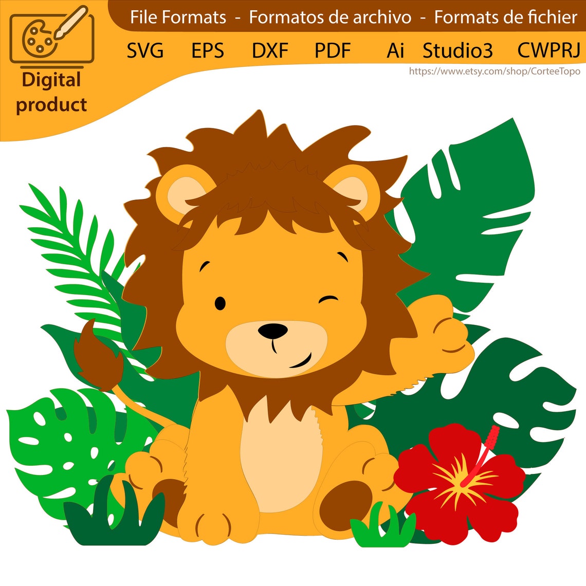 Little Lion Cake Topper Safari Theme Baby Lion Cake | Etsy