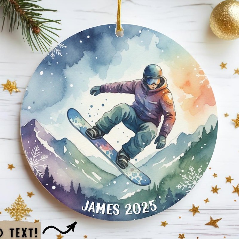Snowboard Ornament - Etsy