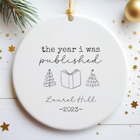 Jane Austen Ornament, Literary Christmas Tree Decor, Handmade Author ...