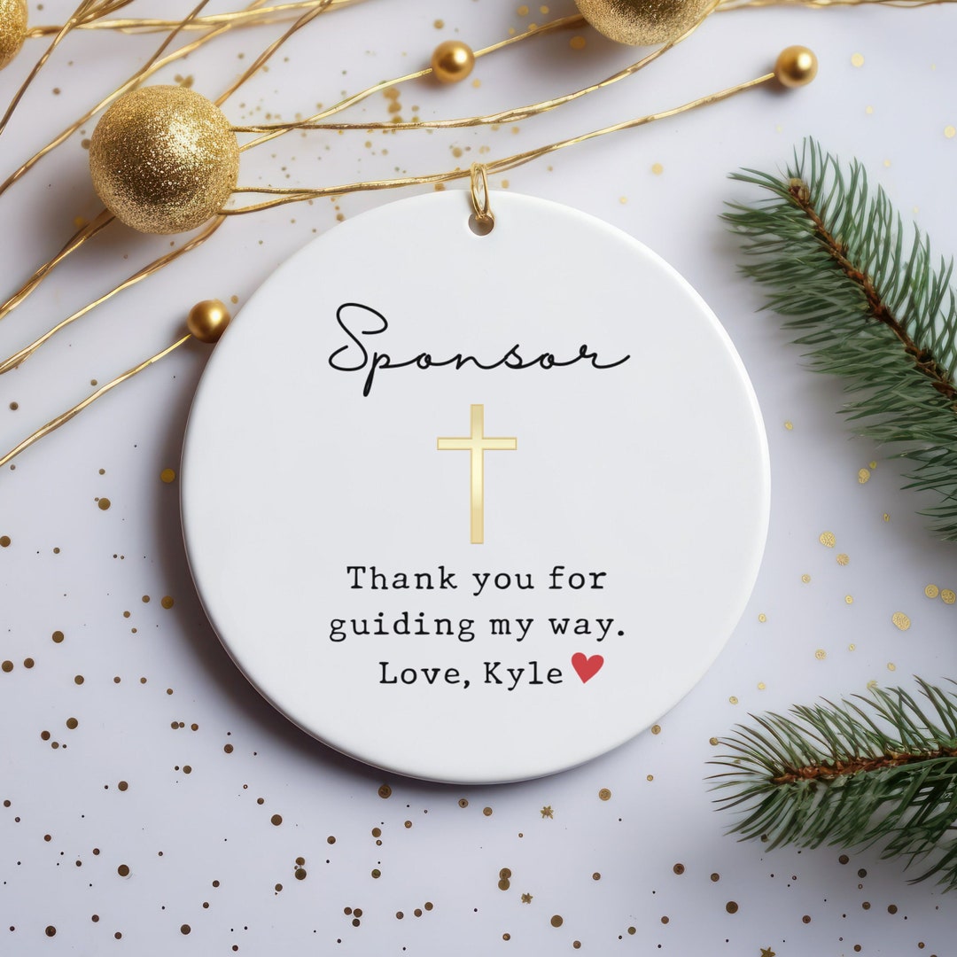 Custom Thank You Ornament, Confirmation Sponsor Keepsake, Personalized ...