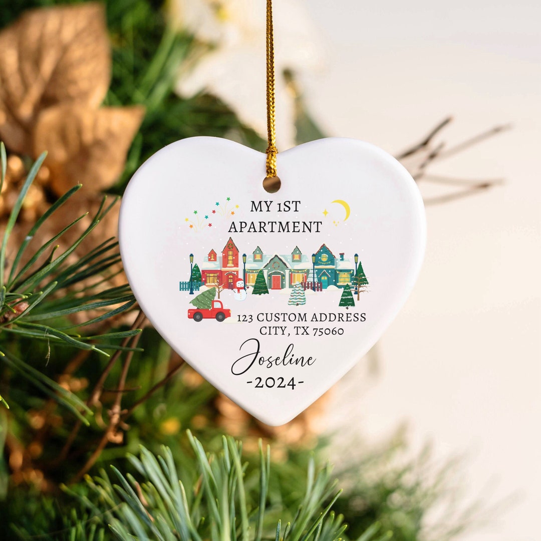 My First Apartment Custom Ornament, Moving in Gift, Personalized ...
