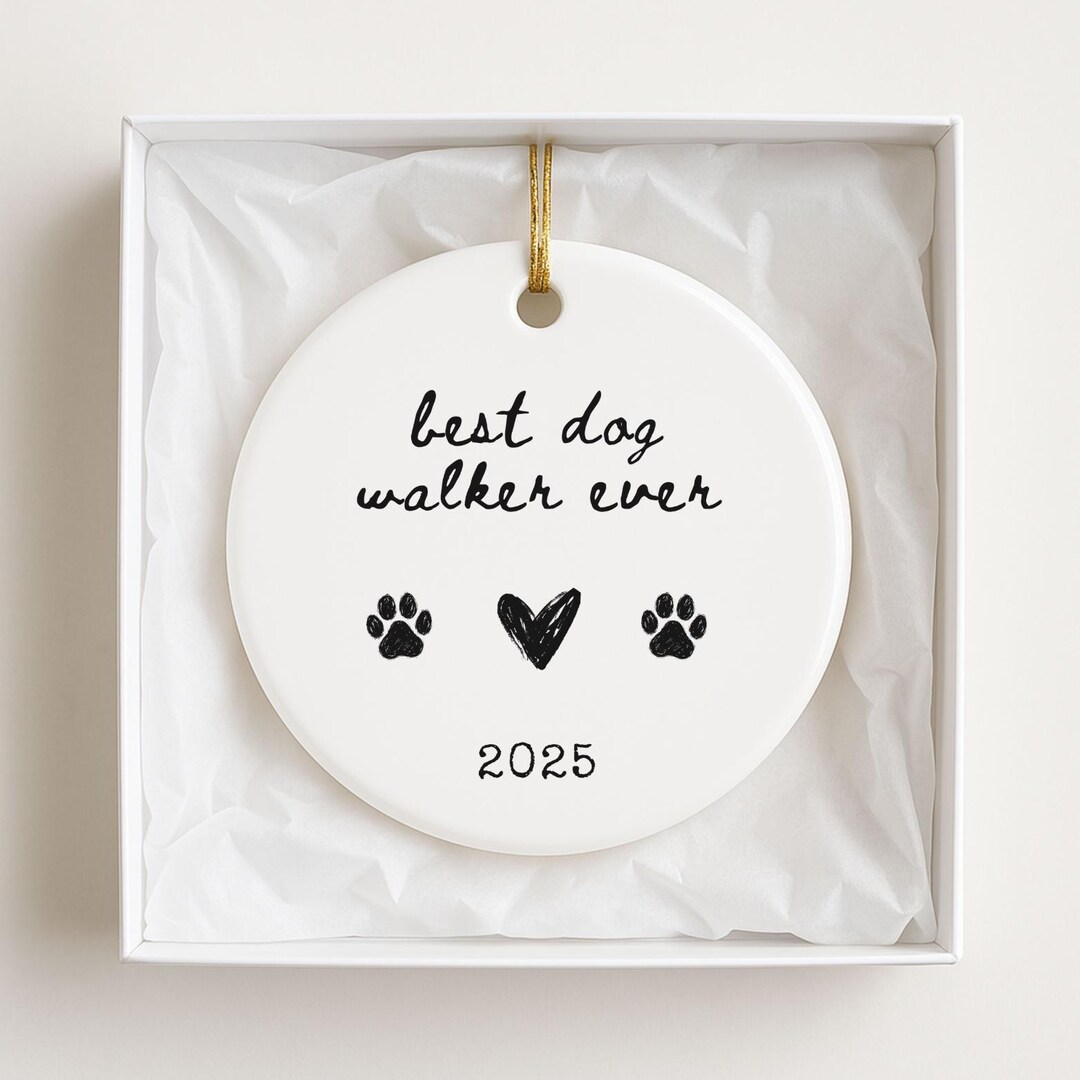 Best Dog Walker Ever Ornament, Dog Walker Gift, Pet Sitter Christmas ...