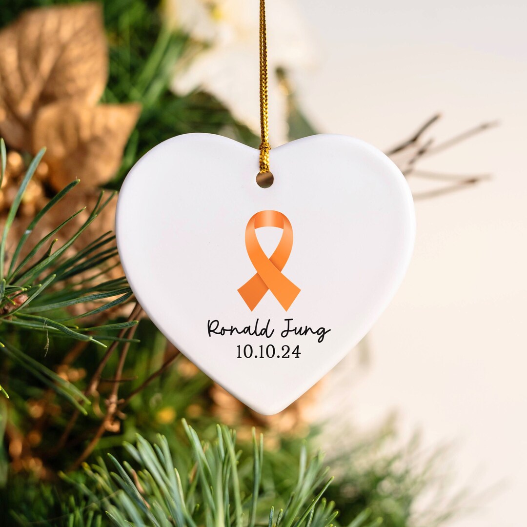 Leukemia Awareness, Leukemia Cancer Ribbon, Custom Christmas Ornament ...