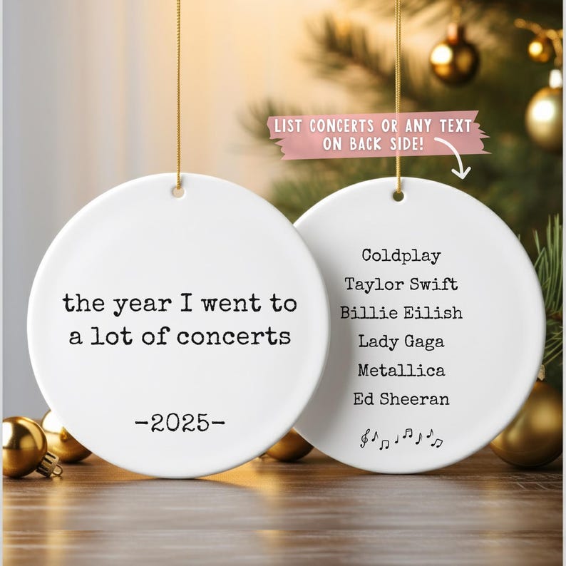 The Year I Went to A Lot of Concerts, Custom Concert Ornament Keepsake ...