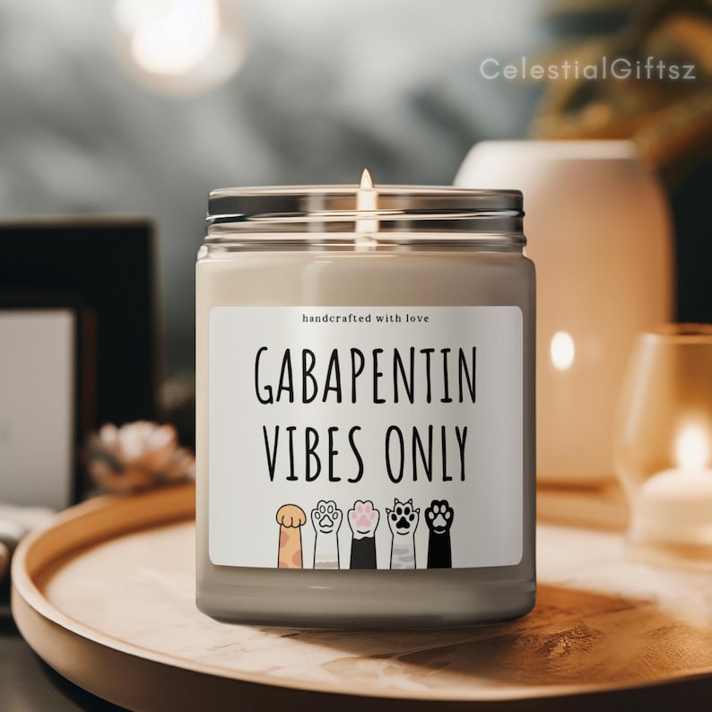 Gabapentin Vibes Only Candle, Funny Vet Humor, Vet Tech Gift ...