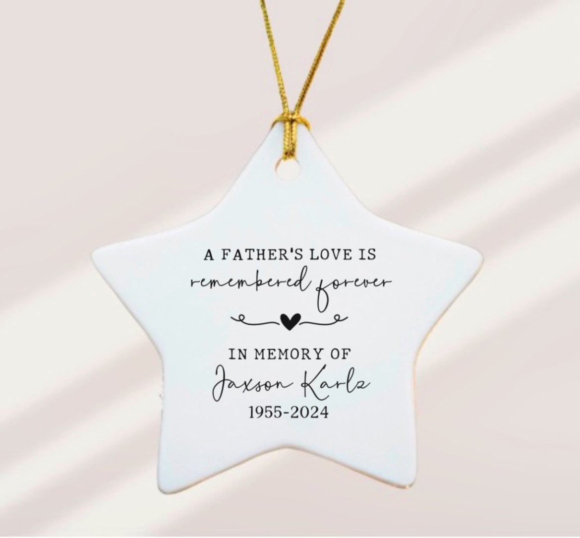 A Father's Love is Remembered Forever, Custom in Memory Of ...