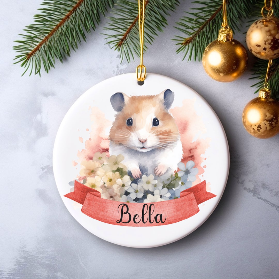 Personalized Hamster Christmas Ornament, Gift for Hamster Owner, Custom ...